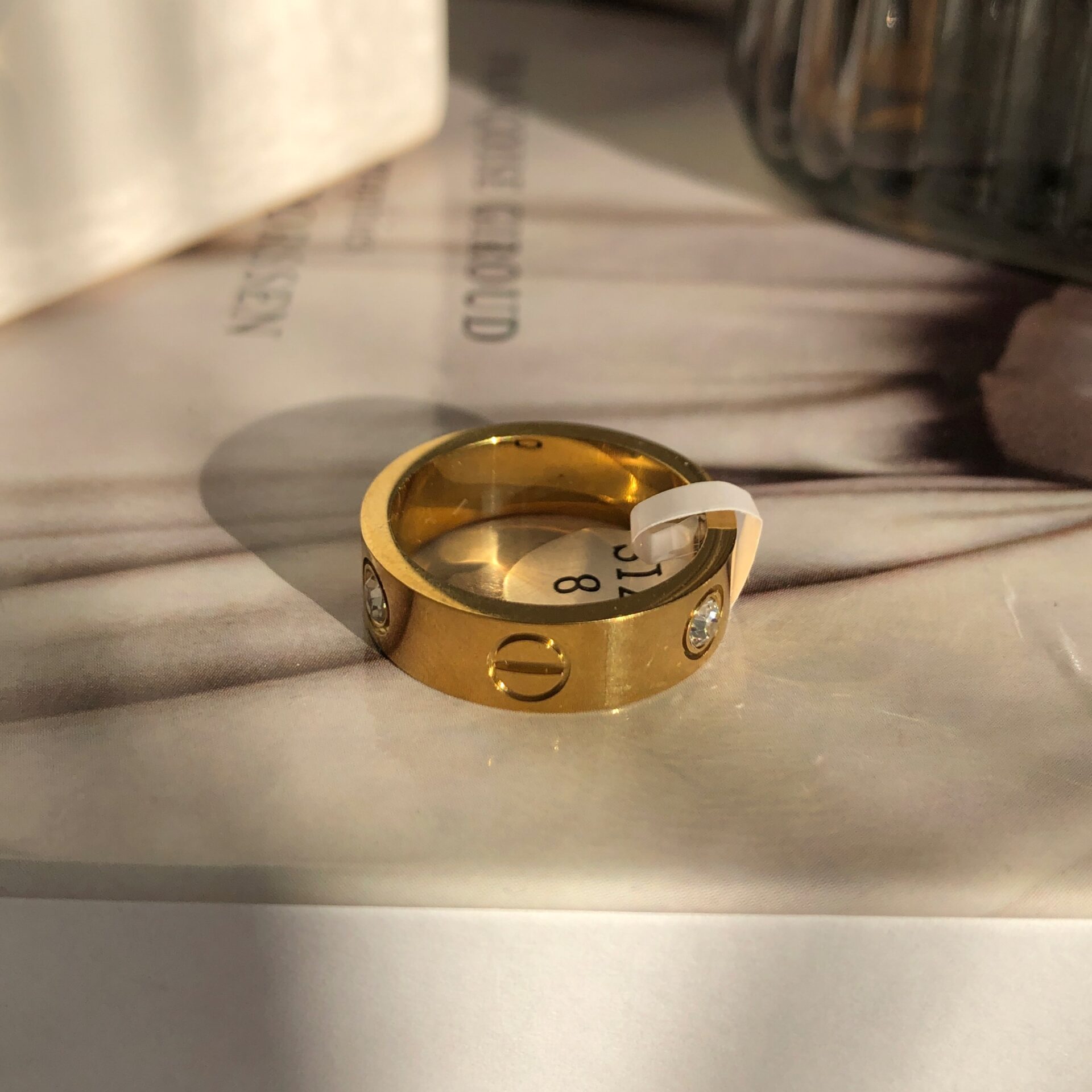 Cartier Prsten Sa Cirkonima Gold – UNIKAT